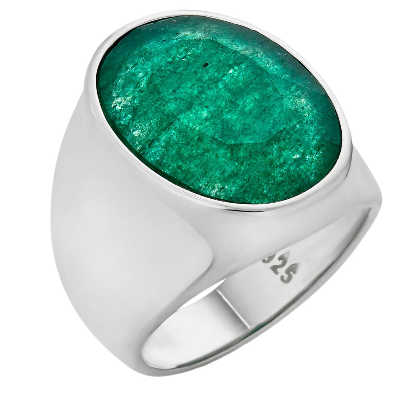Hollywood Swag Ring - 925 Silver Large Emerald Ring – Harlembling