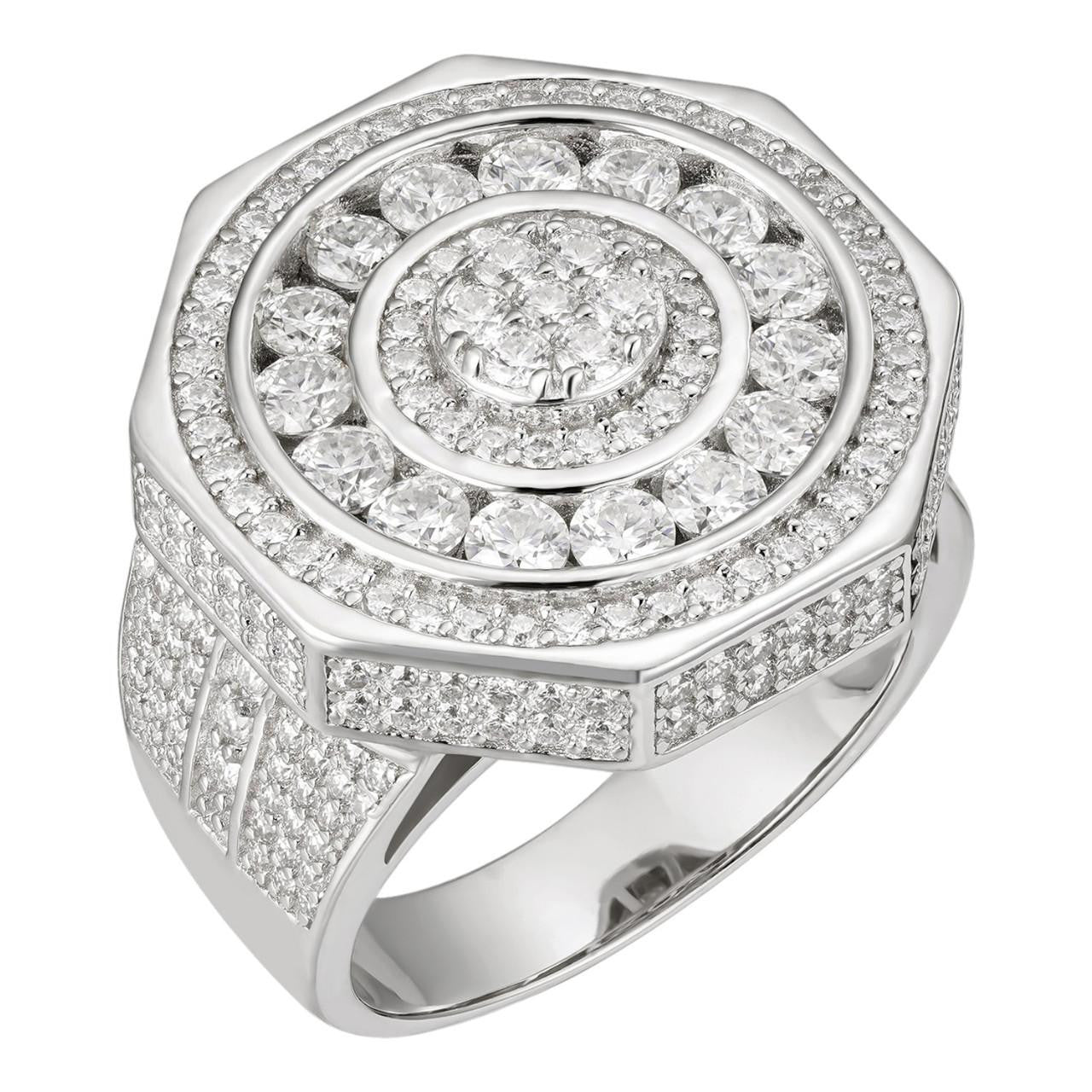 Real 925 Silver Iced Hip Hop 3.6ct Men's MOISSANITE RING Pass Diamond ...