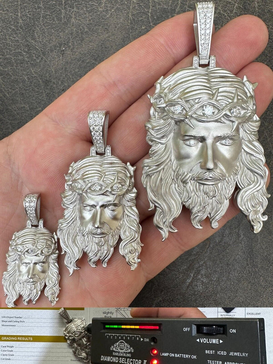 Moissanite Jesus Pieces | Gold, Silver & VVS Iced Out Pendants ...