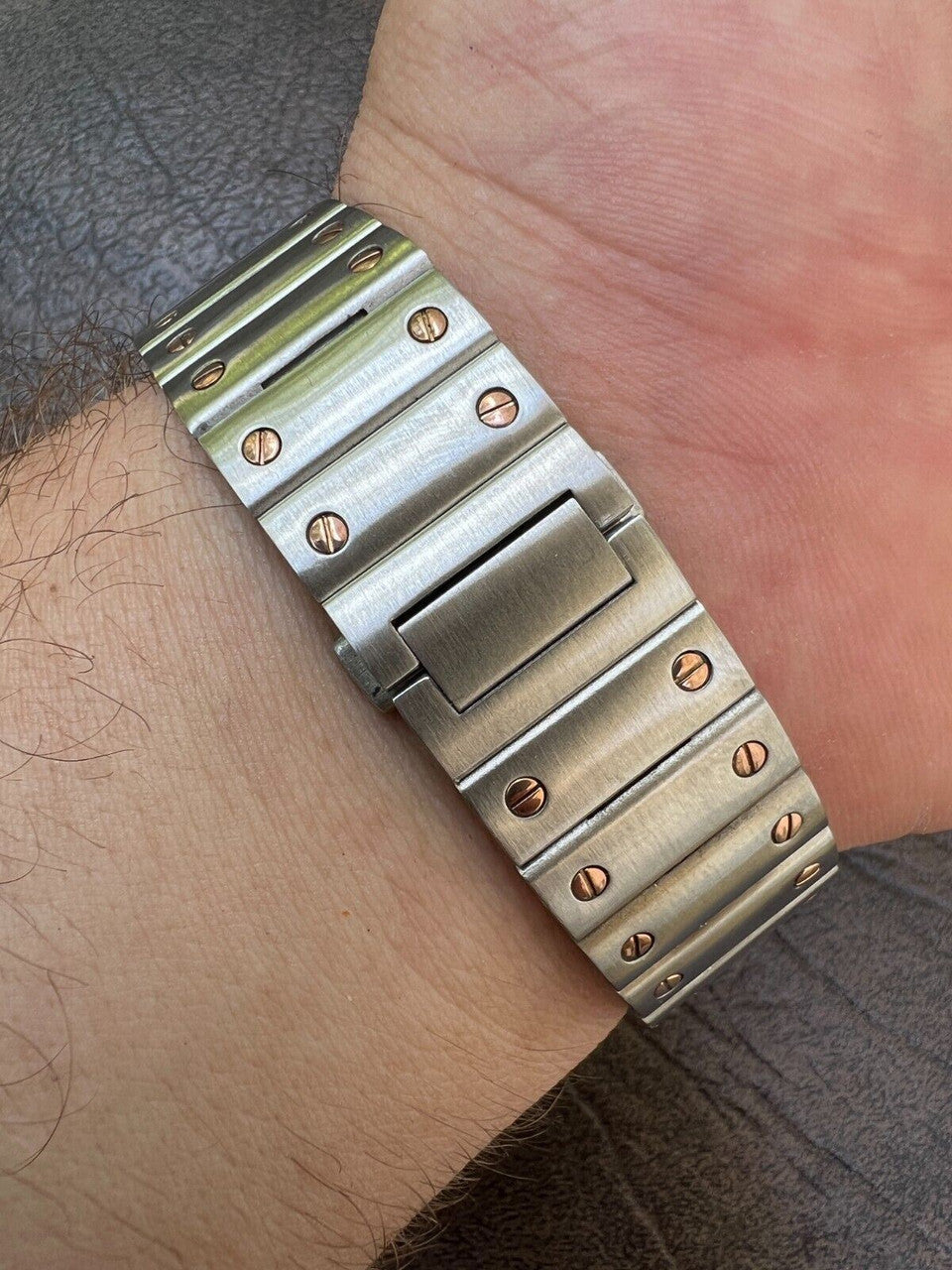 Real Mens 2.5ct MOISSANITE Watch Two Tone Rose Gold Iced Automatic Blu ...