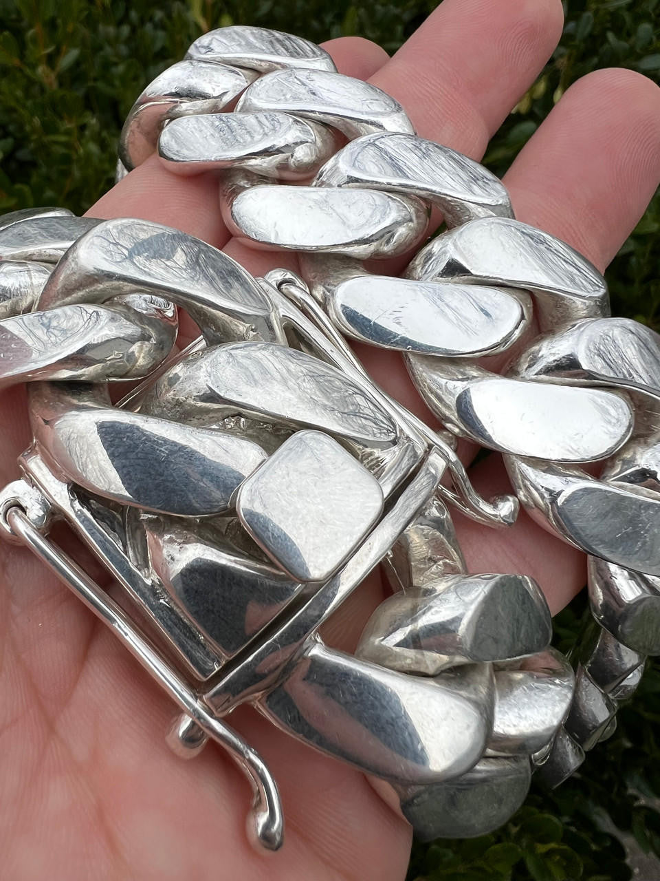 HANDMADE 999 Silver Miami Cuban Link Chain Or Bracelet – Harlembling